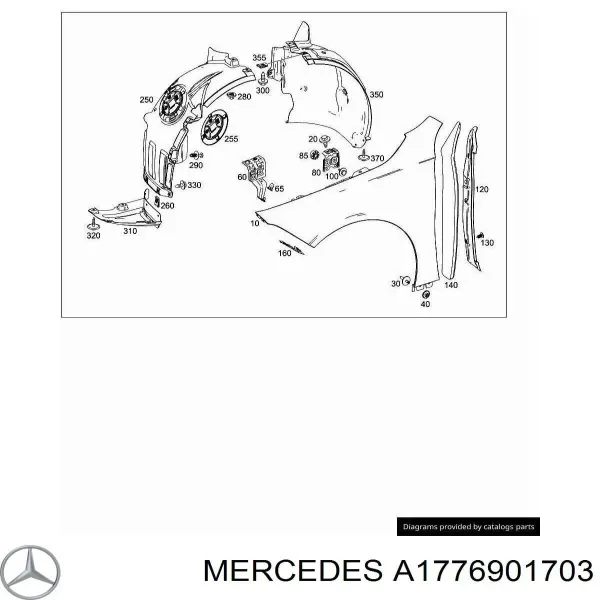 A1776901703 Mercedes | Защита двигателя левая A1776901703 купить на ...