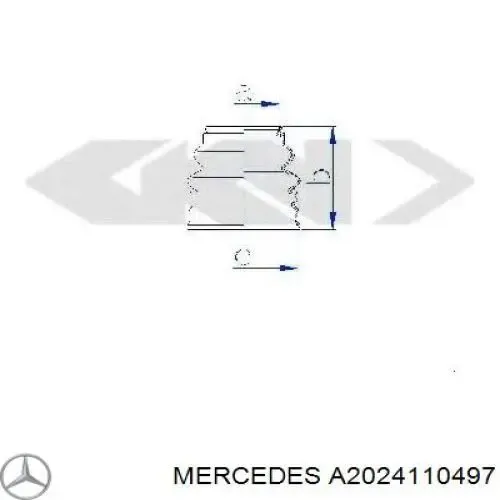 A2024110497 Mercedes | Пыльник рулевого механизма (рейки) A 202 411 04 ...