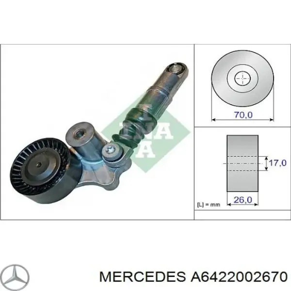A6422002670 Mercedes | Натяжитель приводного ремня A 642 200 26 70 ...