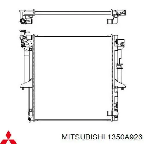 1350A926 Mitsubishi Радиатор охлаждения двигателя