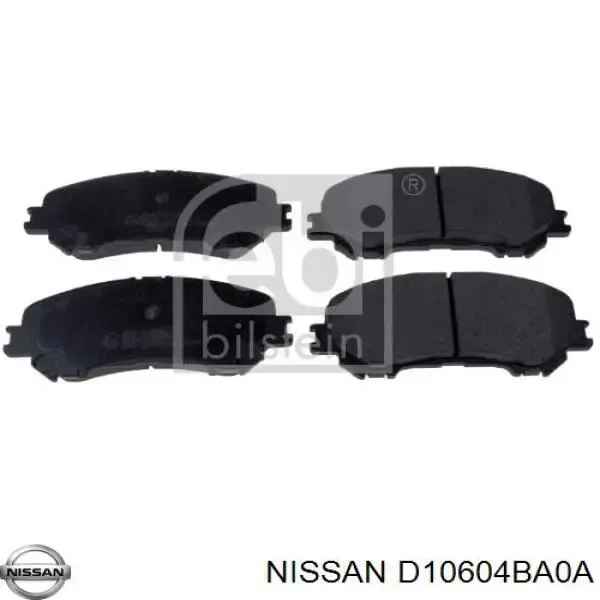 D10604BA0A Nissan/Infiniti Колодки тормозные передние дисковые