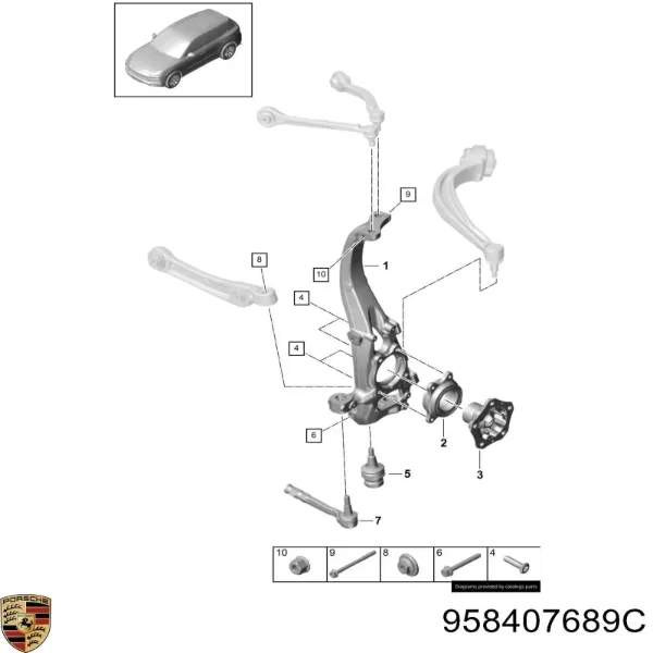 958407689C Porsche Шаровая опора нижняя