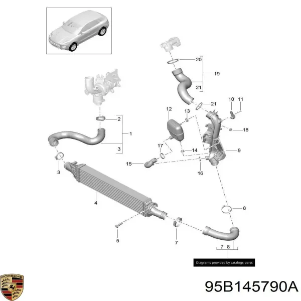 95B145790A Porsche сравнить цены на Автопро