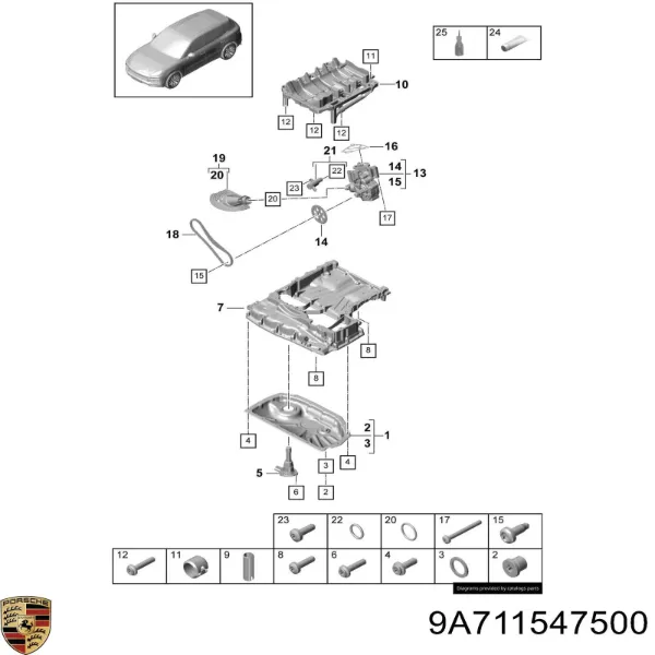 9A711547500 Porsche сравнить цены на Автопро