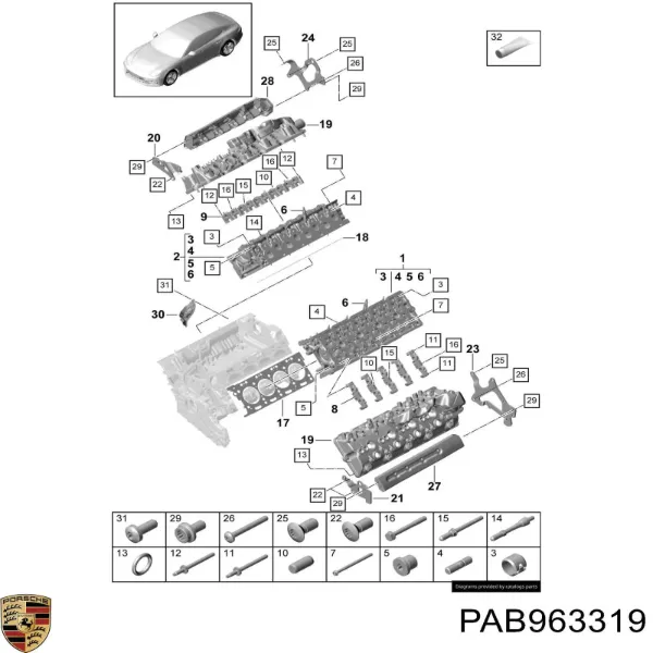 PAB963319 Porsche Свеча накала
