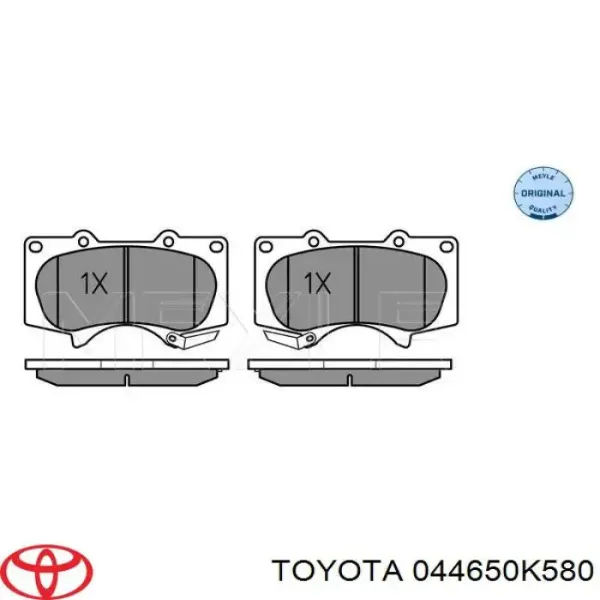 044650K580 Toyota Колодки тормозные передние дисковые