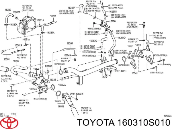160310S010 Toyota термостат