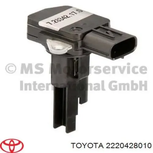 2220428010 Toyota Датчик потока (расхода) воздуха, расходомер M.A.F ...