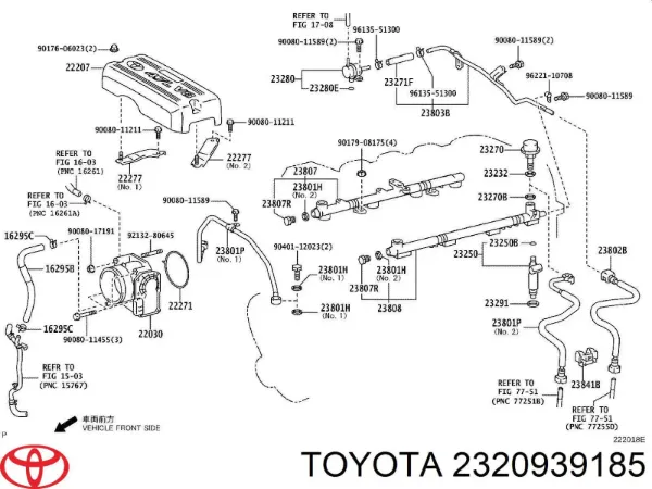2320939185 Toyota Форсунка впрыска топлива