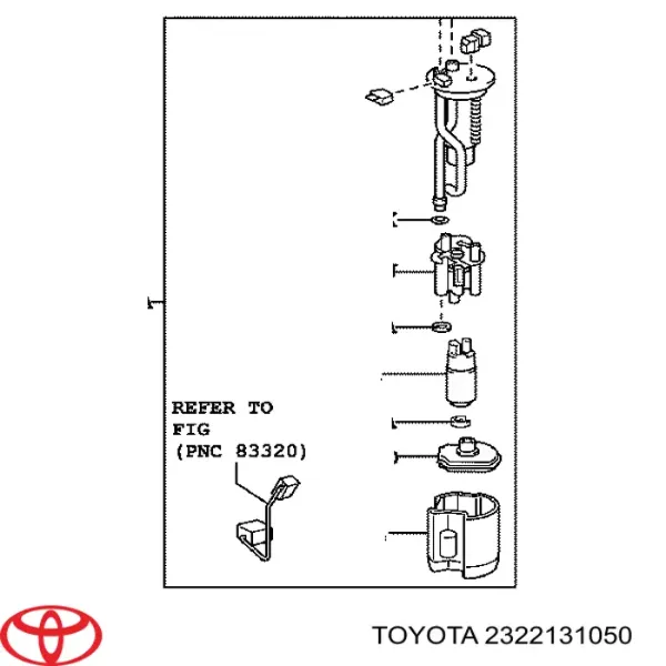2322131050 Toyota Элемент-турбинка топливного насоса