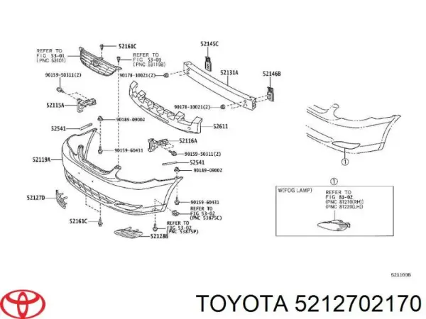 5212702170 Toyota сравнить цены на Автопро