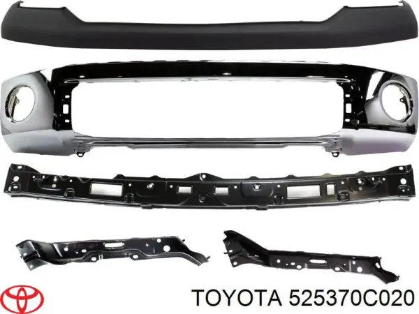 525370C020 Toyota Направляющая переднего бампера правая