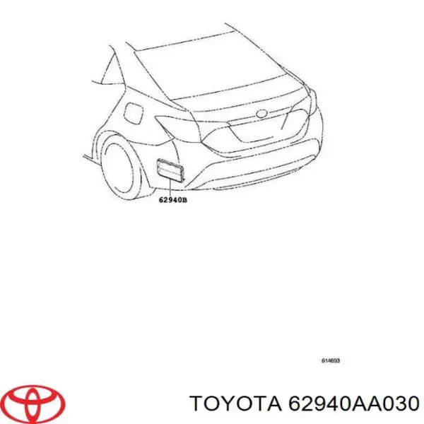 62940AA030 Toyota Решетка вентиляции салона задняя левая
