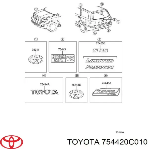 754420C010 Toyota сравнить цены на Автопро