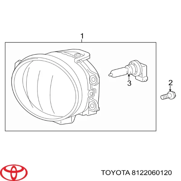 8122060120 Toyota Фара противотуманная левая