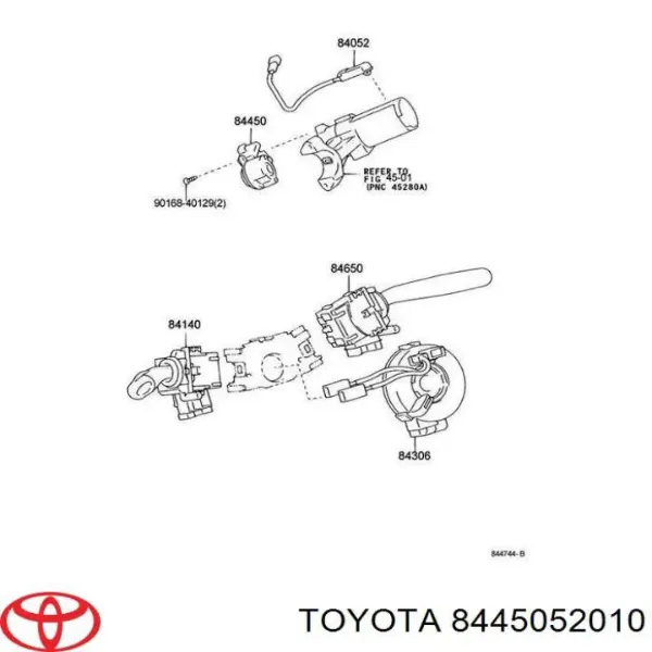 8445052010 Toyota Контактная группа замка зажигания