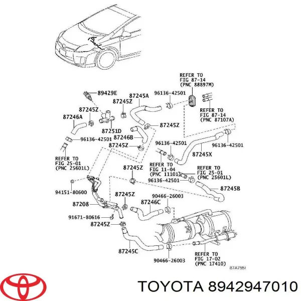 8942947010 Toyota Датчик температуры охлаждающей жидкости, на приборе