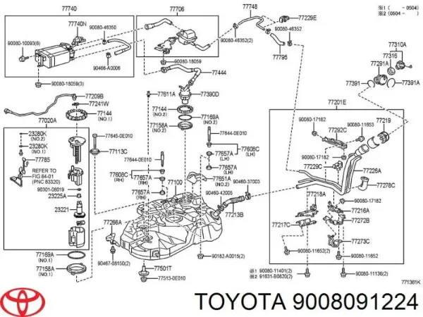 9008091224 Toyota сравнить цены на Автопро