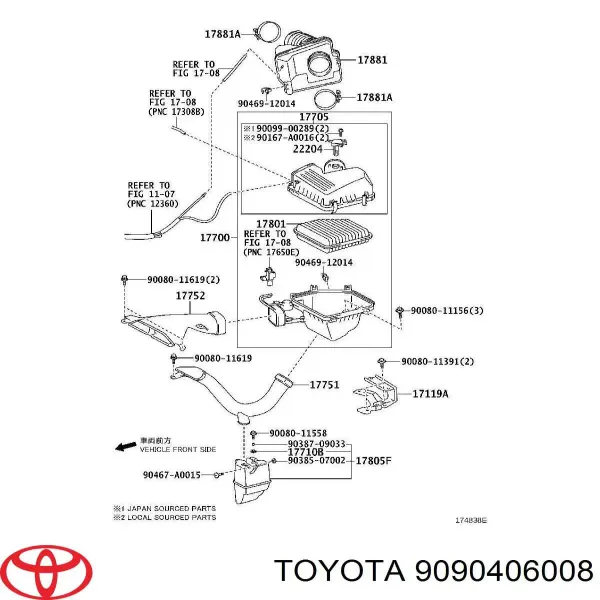 9090406008 Toyota сравнить цены на Автопро