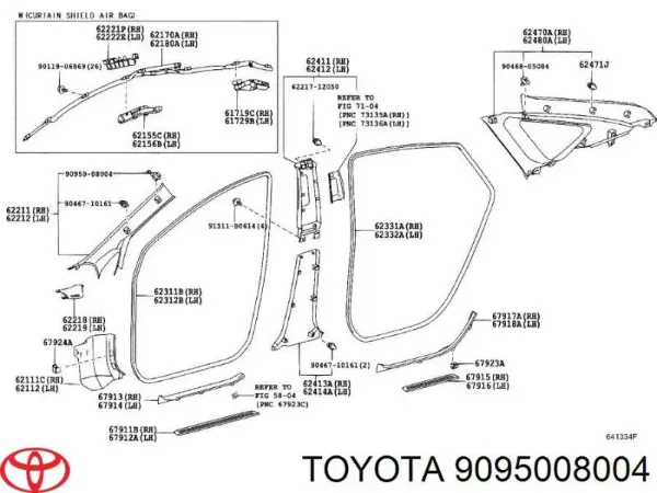 95855538500 Porsche Пистон (клип) крепления обшивки двери