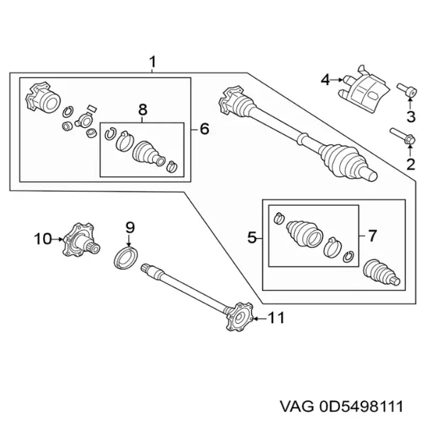0D5498111 VAG Ремкомплект АКПП