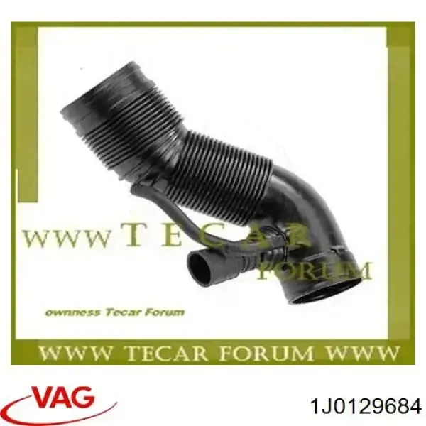 1J0129684 VAG Патрубок воздушный, расходомера воздуха
