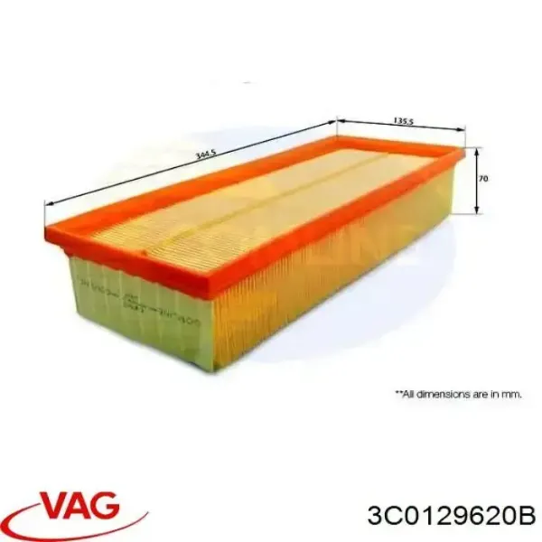 3C0129620B VAG Фильтр воздушный