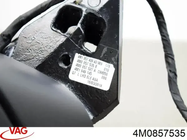 4M0857535 VAG Зеркальный элемент зеркала заднего вида левого
