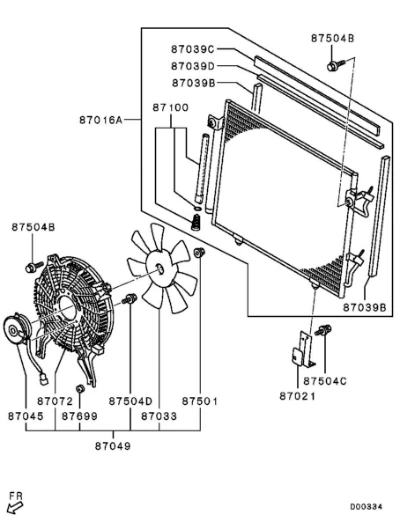 Вентилятор радиатора кондиционера для Митсубиси Паджеро V80 купить в ...
